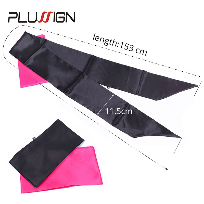 Plussign Satin Edge Scarf Black Pink Wig Grip Head... – Vicedeal