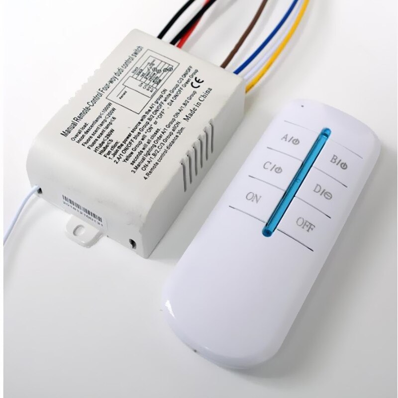 220V Remote Control Switch Wall Chandelier Lamp LE... – Grandado