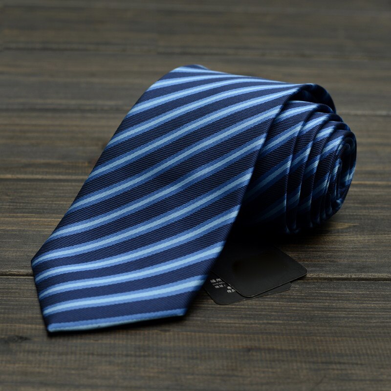 Men's Tie Brand Classic Blue Striped Necktie Tie A... – Grandado