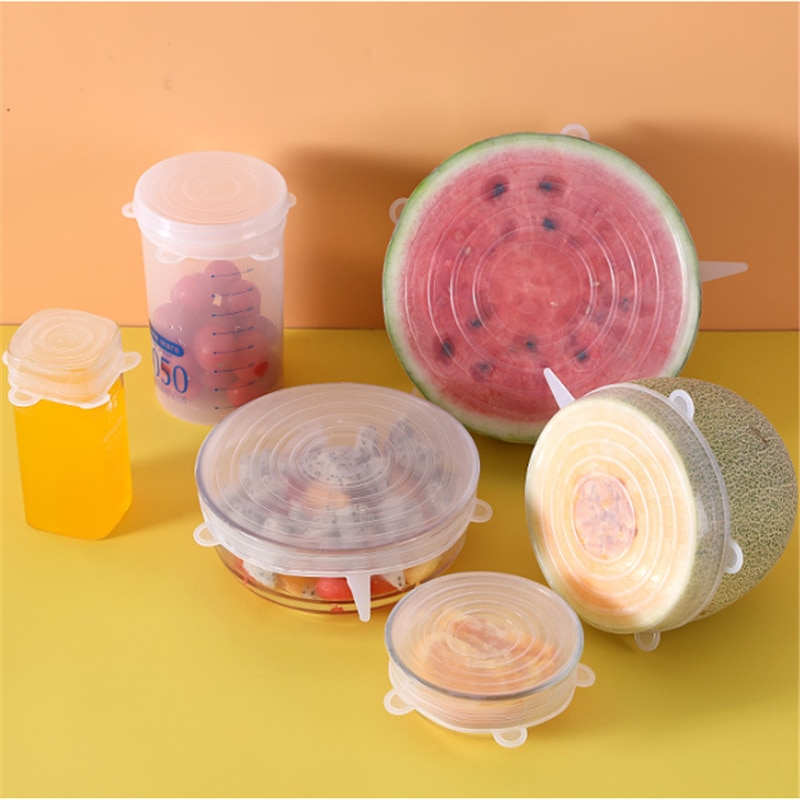 6 PCS Silicone Pot Lid Universal Silicone Cover St... – Vicedeal