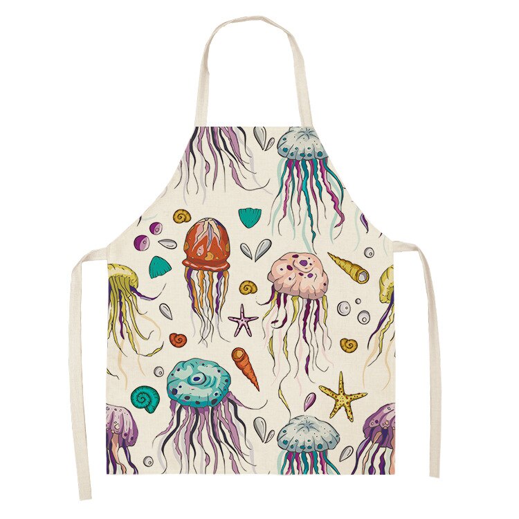 Marine Organism Apron Dolphin Jellyfish Aprons for... – Grandado