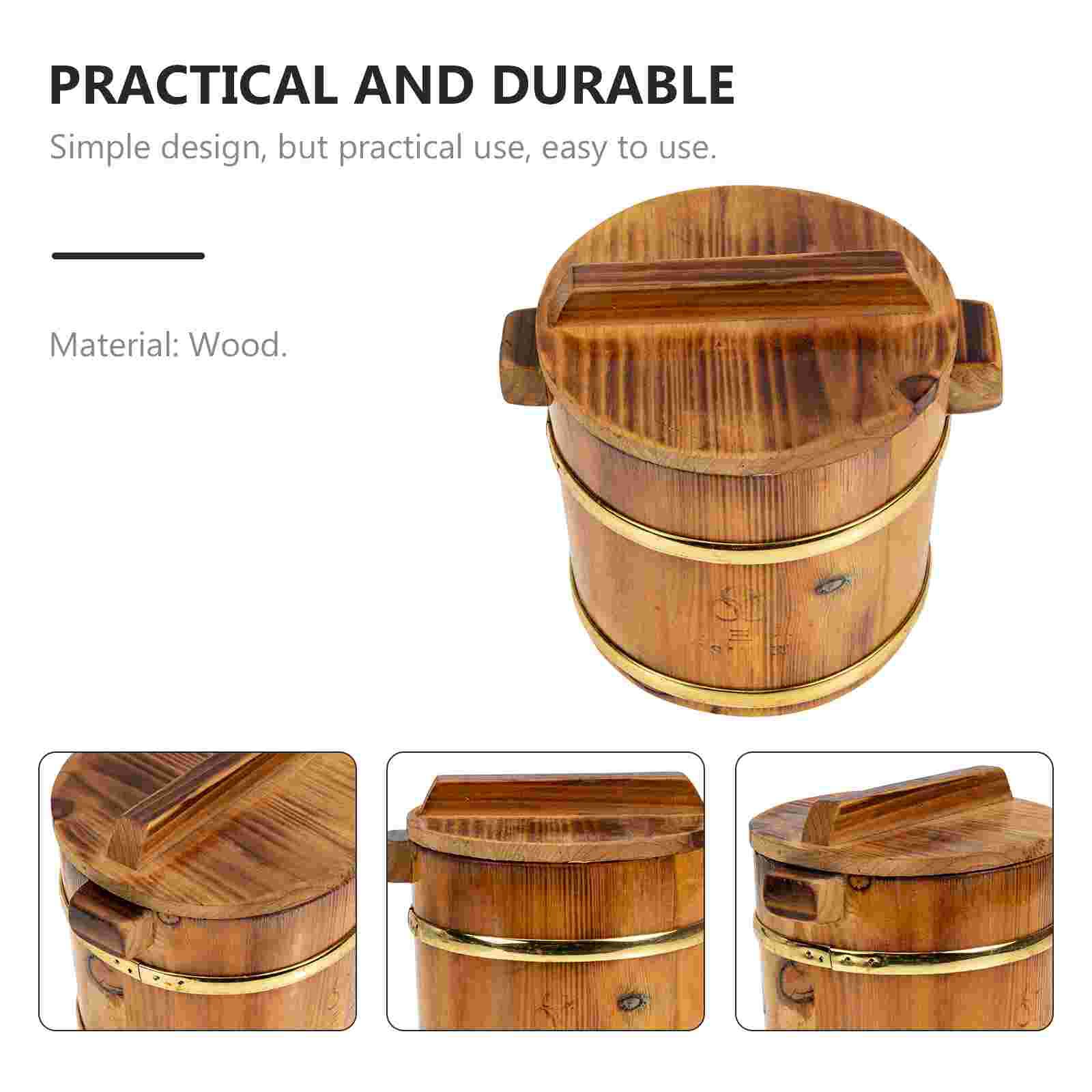 1 set of Wooden Rice Steamer Practical Steamed Ric... – Grandado