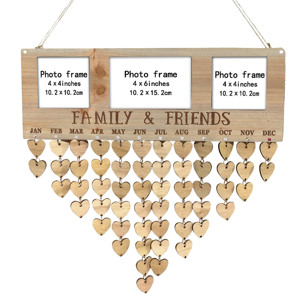 Wood Reminder Board Ply Plaque Sign Family And Fri... – Grandado