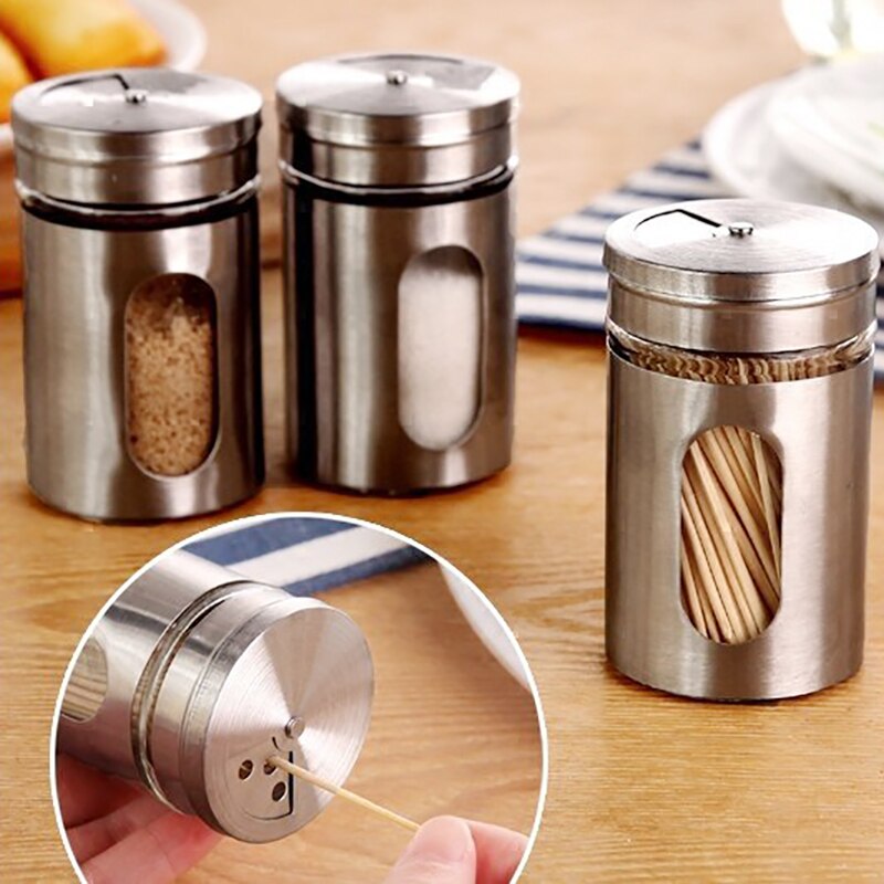 Stainless Steel Lid Condiment Pot Seasoning Bottle... – Vicedeal