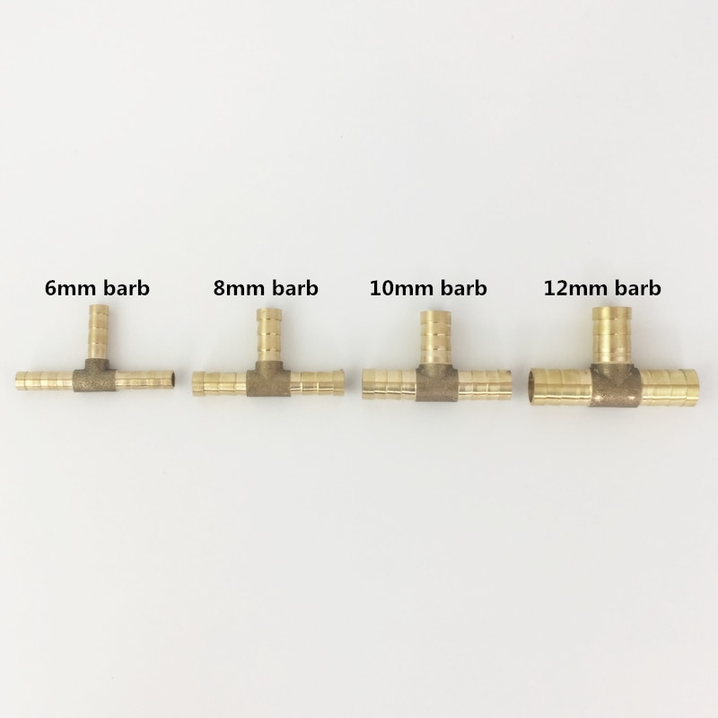 6mm 8mm 10mm 12mm Messing 3 Way Hose Buis Barb Kop... – Grandado