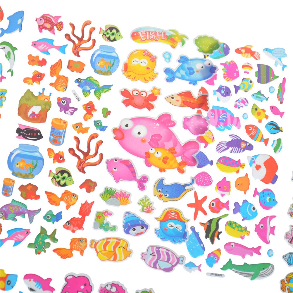 5 Sheets/set Marine Life Fish Animals Scrapbooking... – Grandado