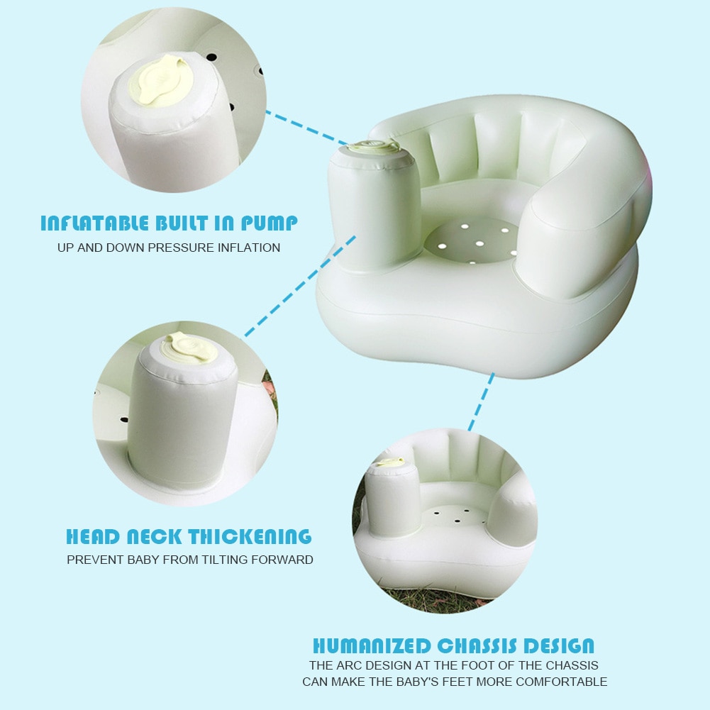 Inflatable Toy Sofa PVC Baby Learning To Sit Chair... – Grandado