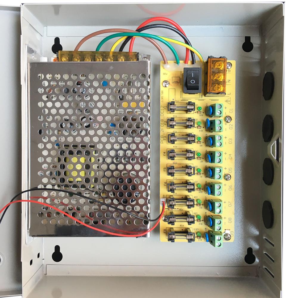 9CH DC12V 5A CCTV Camera Power Box Adapter Switchi... – Grandado