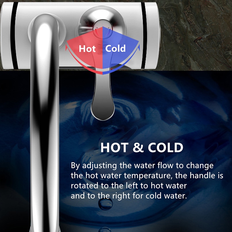 Vridbar badrum kök värme kranvatten kran 110v tank... – Grandado