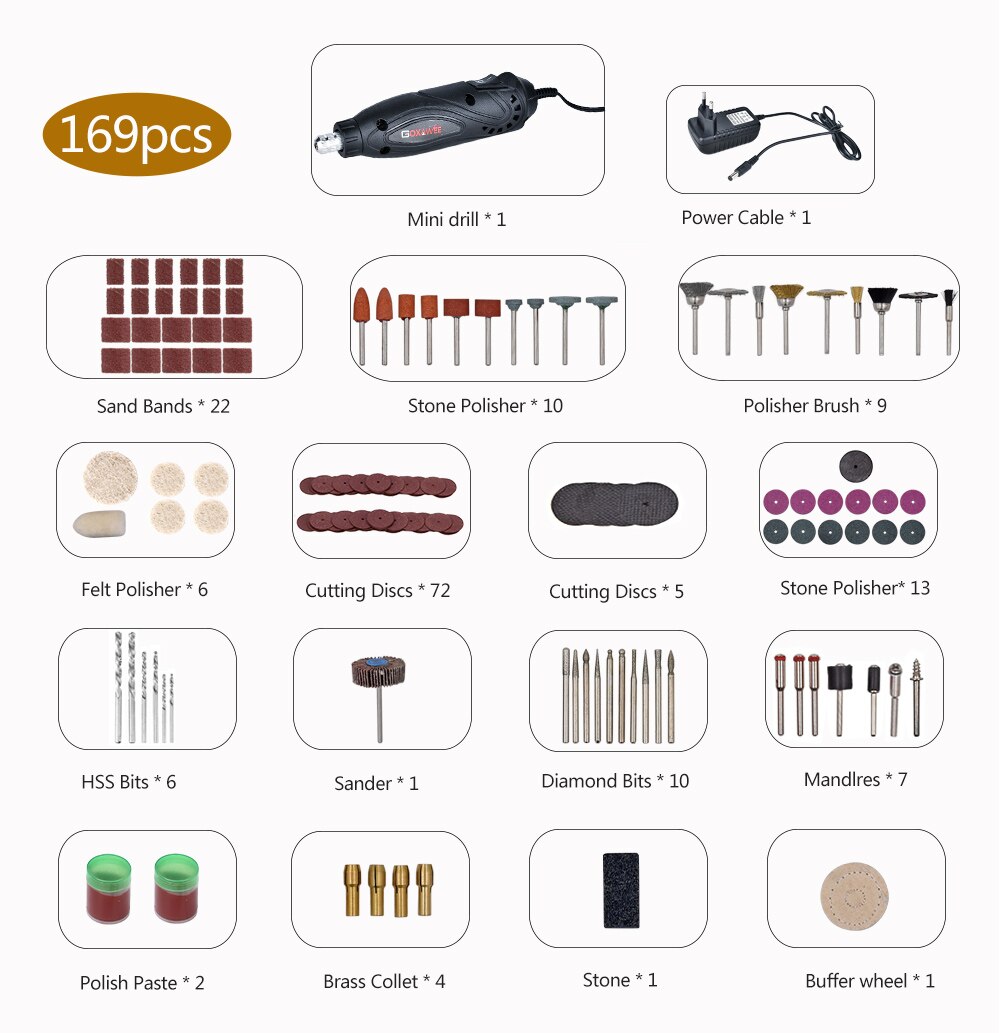 Goxawee 12V Mini Electric Drill Rotary Tools Engra... – Grandado