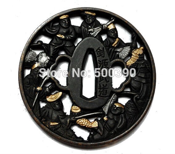 ALLOY GUARD TSUBA JAPANESE FOR KATANA SWORD WAKIZA... – Vicedeal