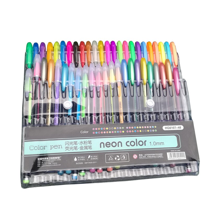 48 Colors 2Pcs/set Sketch Neon Pen Highlighter Flu... – Grandado