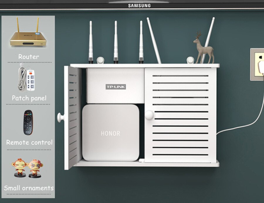 Grote Draadloze Wifi Router Plank Opbergdozen Kabe... – Grandado