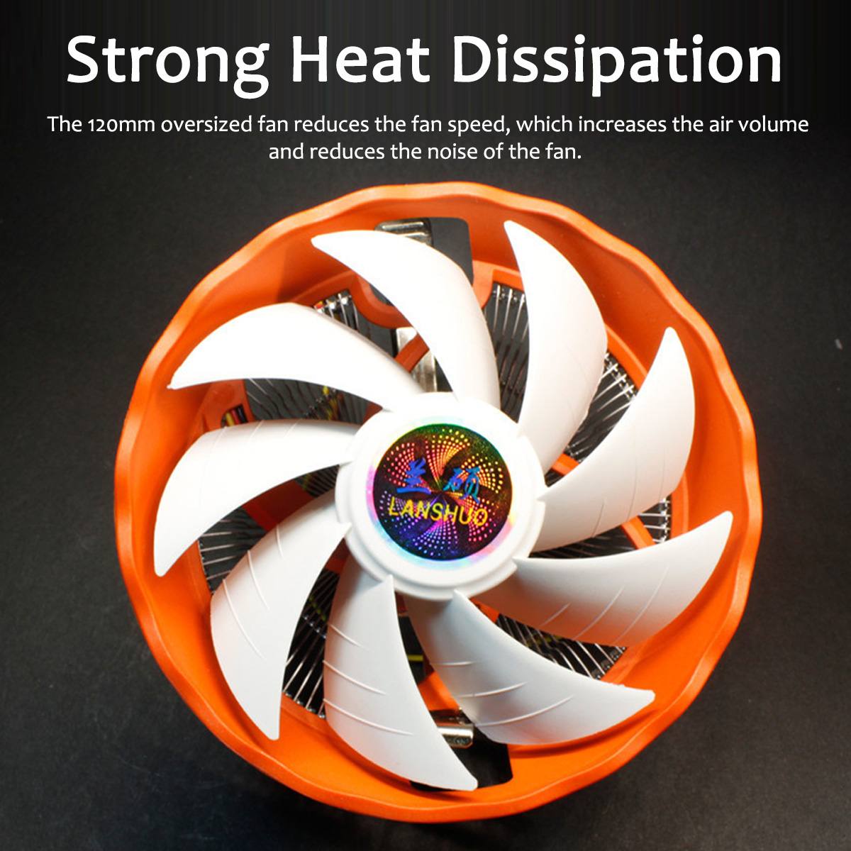 CPU Cooler Fan 12V Hydraulic Bearing Heatsink RGB ... – Vicedeal