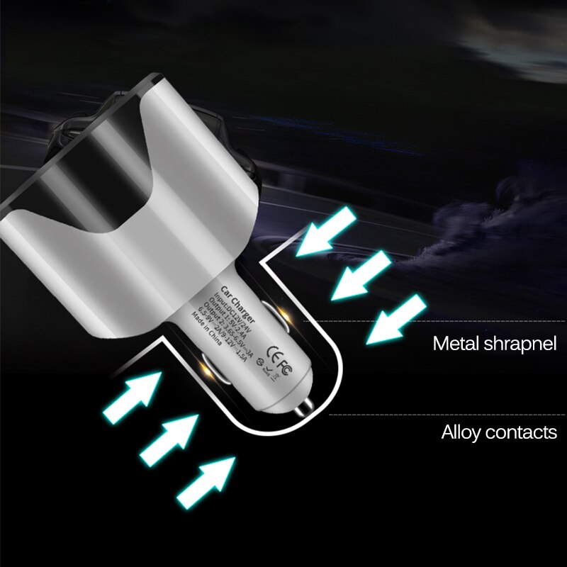 120W adaptador de cargador de coche USB voltímetro... – Grandado