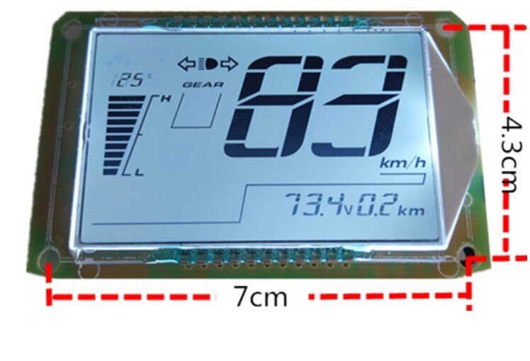 speedometer electric bike scooter LCD display 48v6... – Grandado