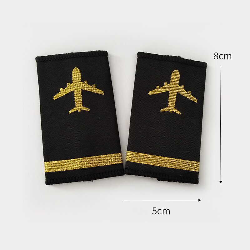 10 Pairs Pilot Kapitein Vliegtuigen Gouden Strepen... – Vicedeal