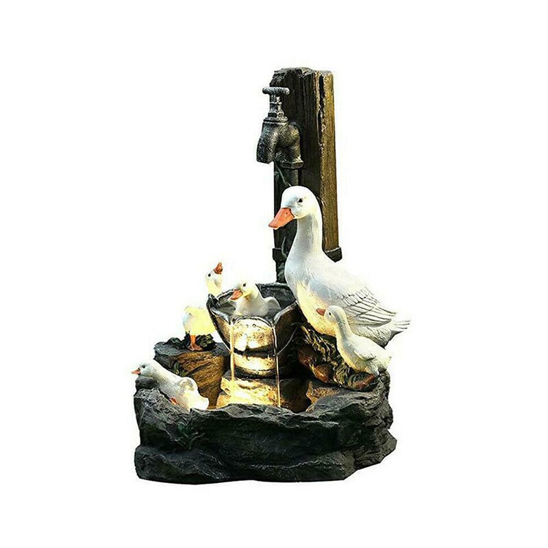 Resin Ducks Fountain Pool Statue Ornament Outdoor ... – Grandado