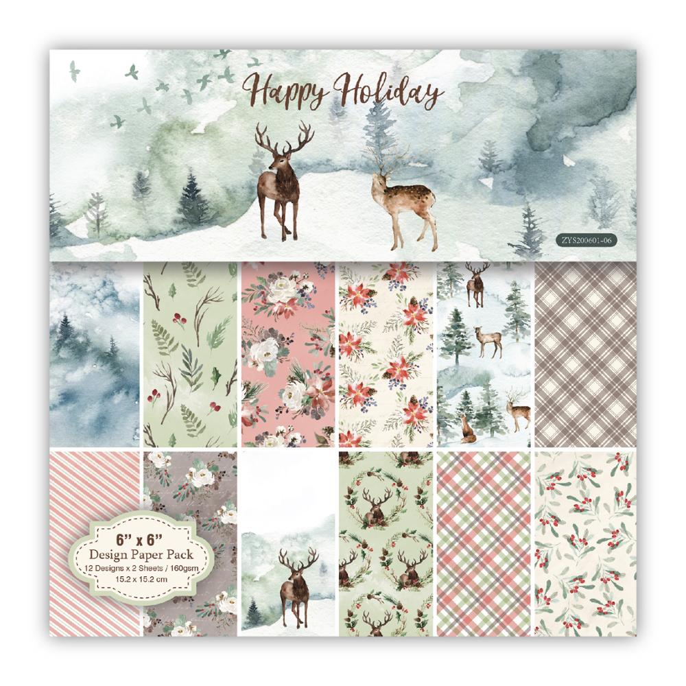 DIY happy deer Scrapbooking paper pack of 24sheets... – Grandado