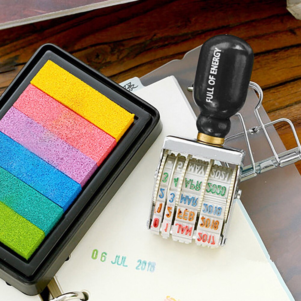 Date Stamp Retro DIY Craft Tools Date Rolling Stam... – Grandado