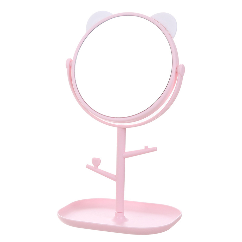 Cat Ear Round Mirror HD Desktop Rotating Makeup Mi... – Grandado
