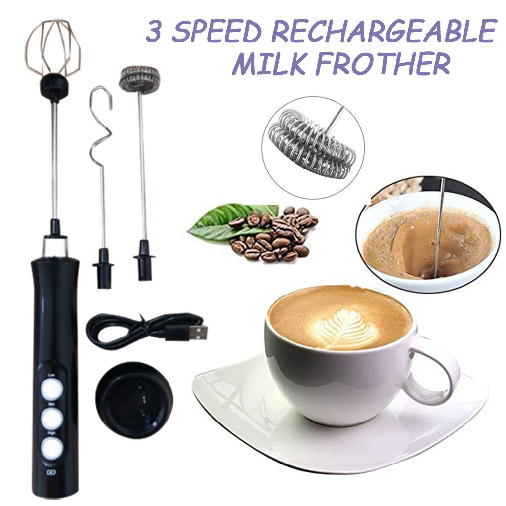 Electric Coffee Mixer Rechargeable Milk Shaker Mak... – Vicedeal