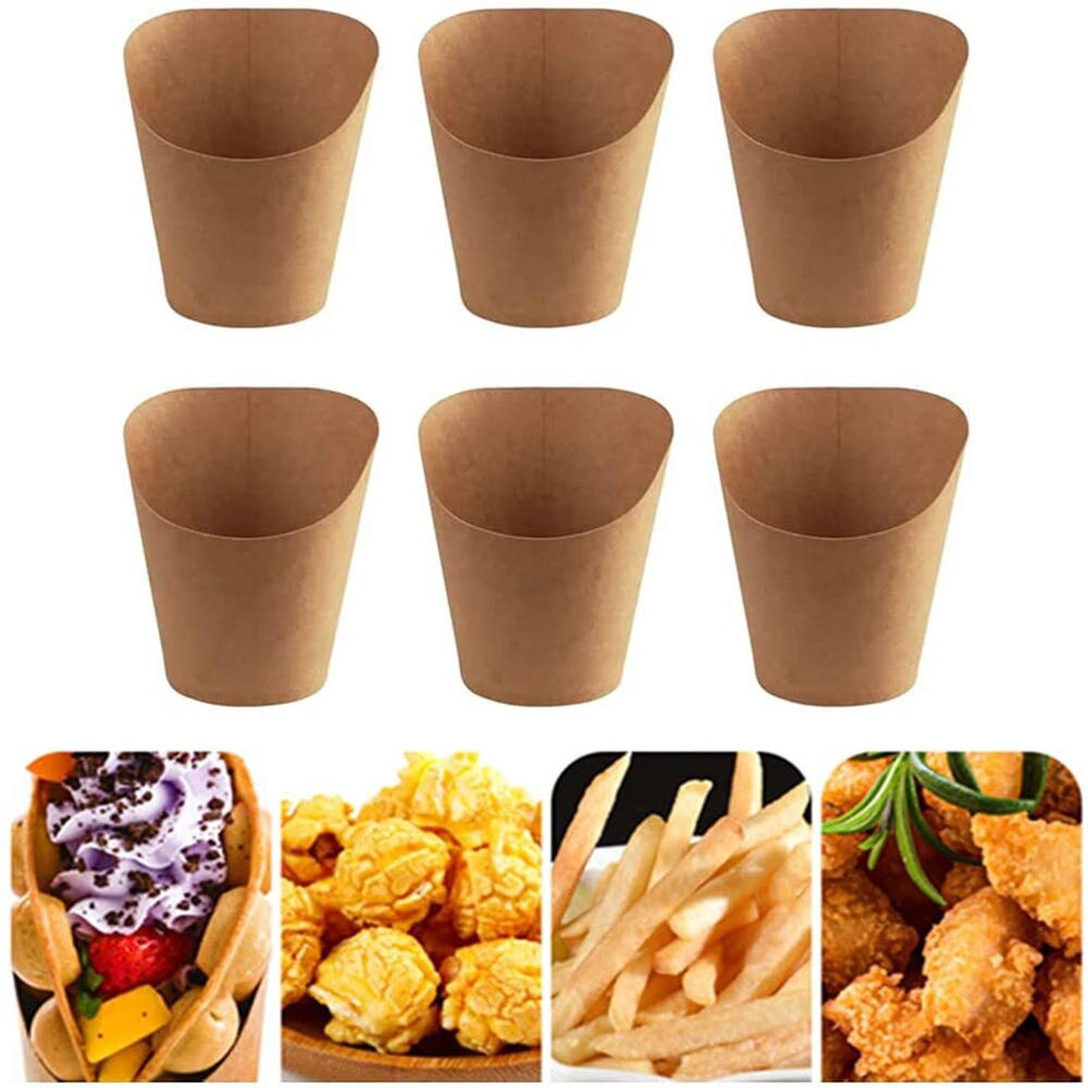 50 Pcs 140z French Fries Cups Disposable Kraft Pap... – Vicedeal