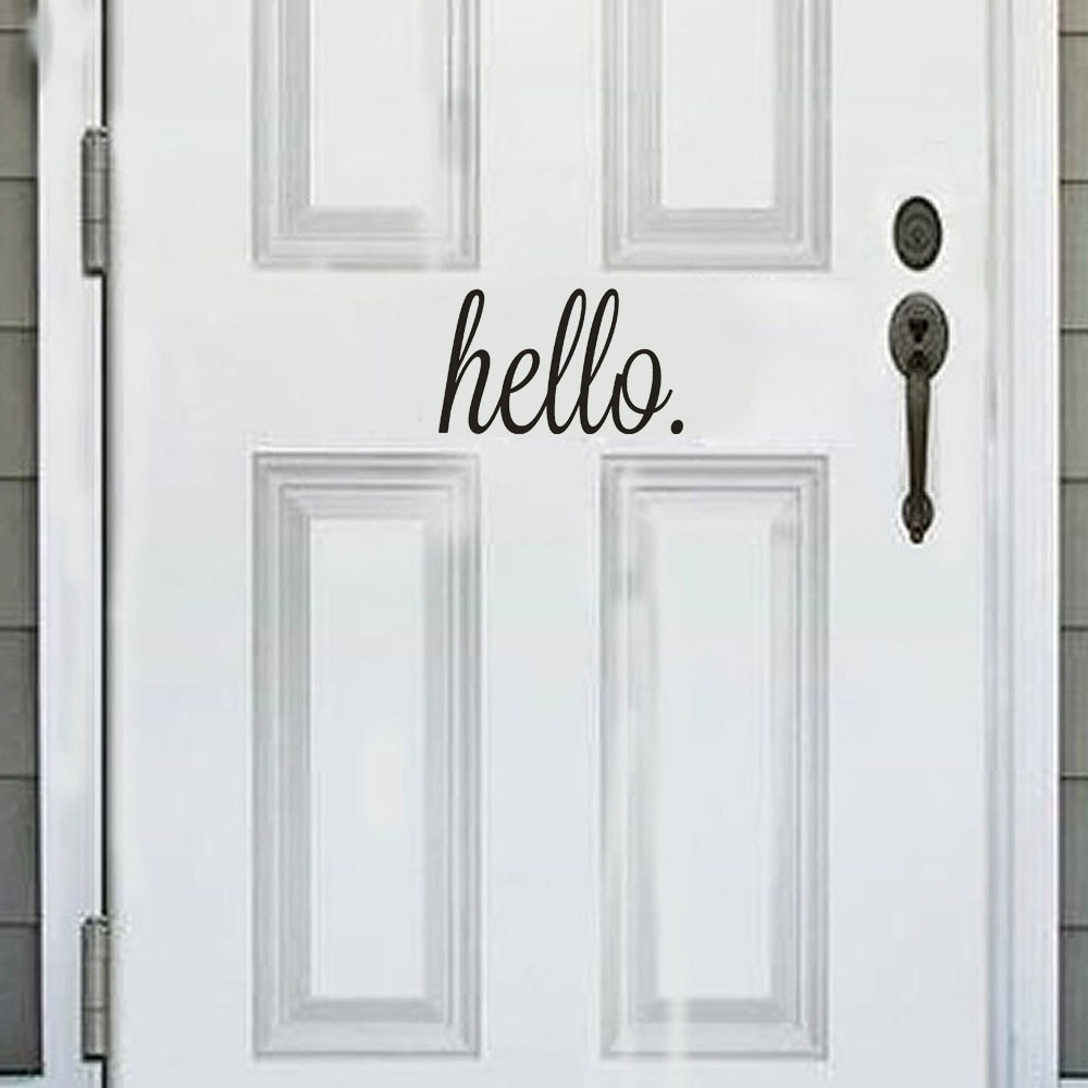 Hello Home Decor Wall Sticker Decal Bedroom Door V... – Grandado