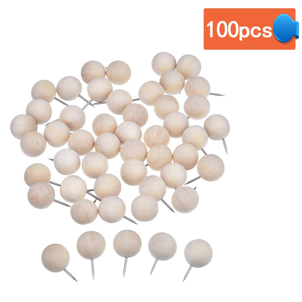 100pcs Cubic Wood Push Wooden Thumb Tacks for Map ... – Grandado