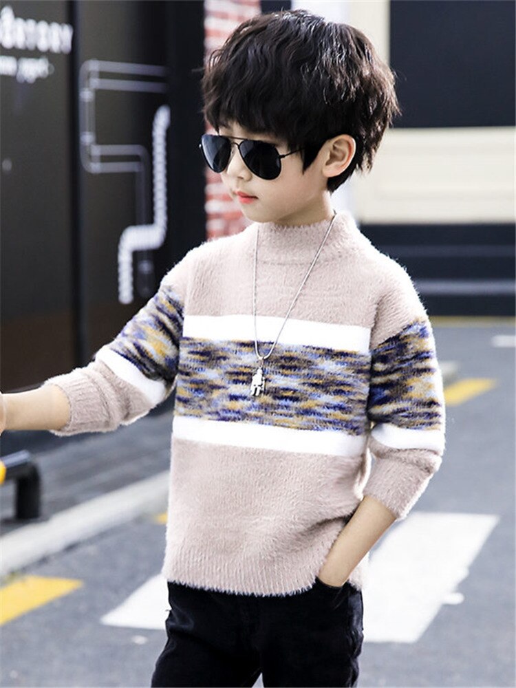 Autumn Winter Wool Sweater for Boy Teenage Toddler... – Grandado