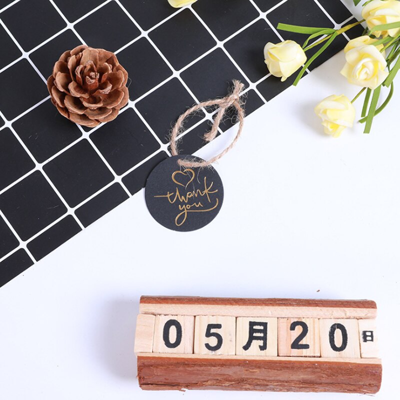100pcs/lot Thank You Bronzing Kraft Paper Hang Tag... – Vicedeal