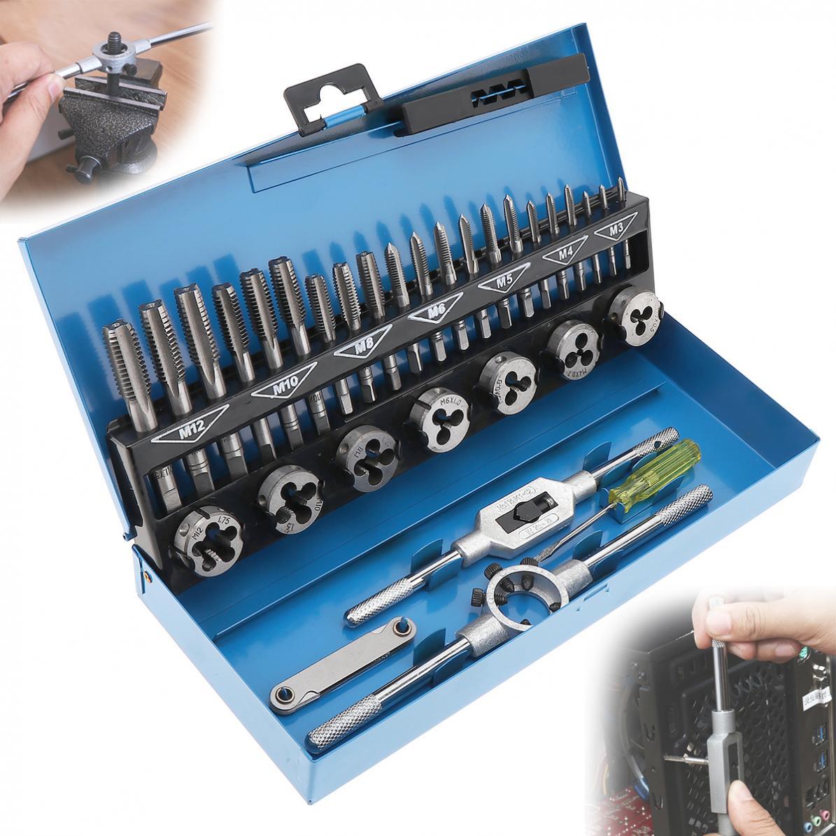 32pcs/Set HSS Metric Tap & Die Set M3-M12 1st 2nd ... – Vicedeal