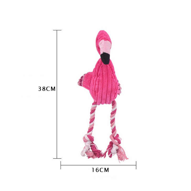 Plush Cotton Rope Toy Flamingo for Big Dog Toy Cle... – Grandado