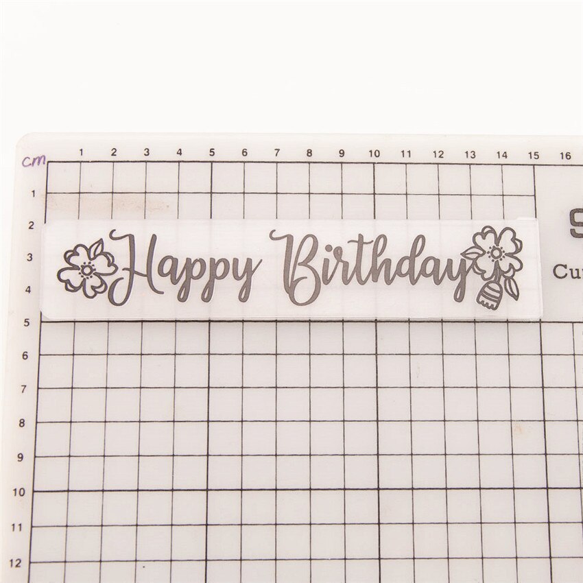 15x3cm Happy birthday Embossing folders Plastic Sc... – Grandado