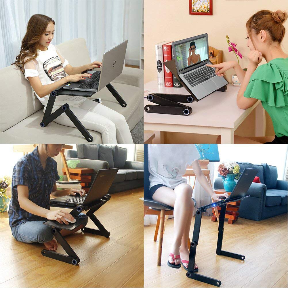 Two Fan Laptop Desks Portable Adjustable Foldable ... – Vicedeal