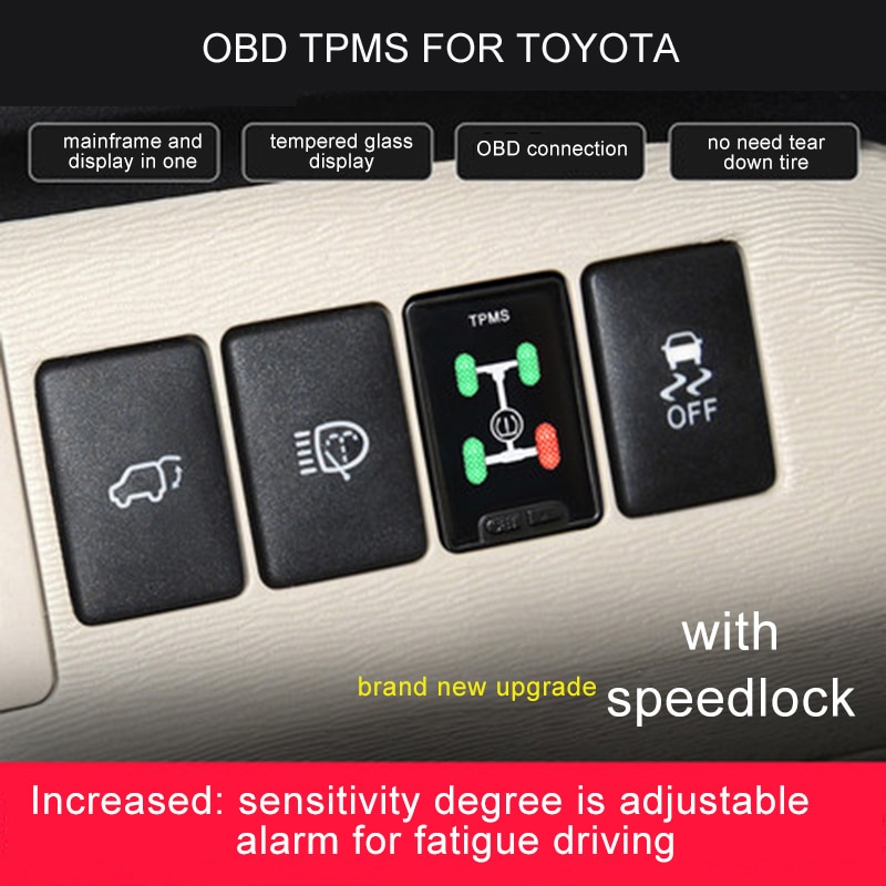 Auto OBD TPMS LCD bandenspanning speedlock Voor To... – Vicedeal