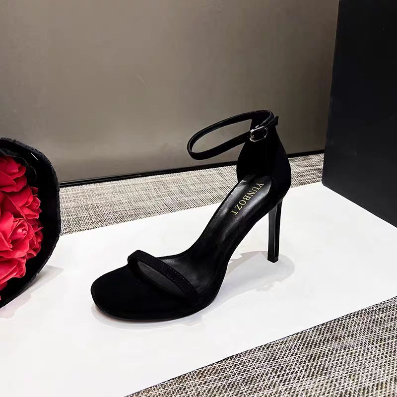 One-word Strap High Heels Stiletto Waterproof Tabl... – Grandado