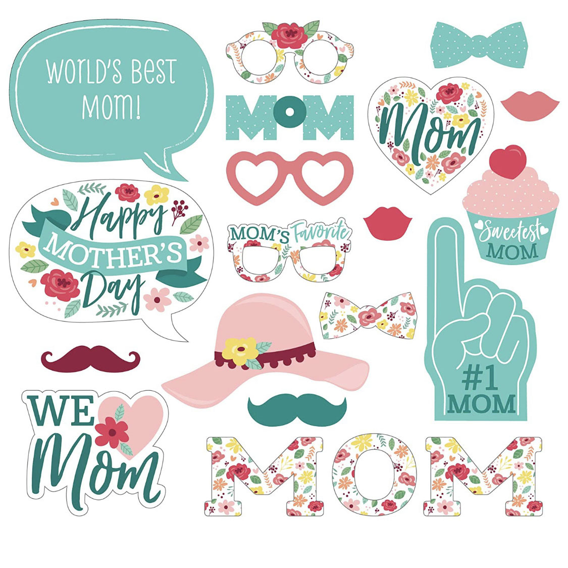 JOYMEMO Mother's Day Handheld Photo Props Part... – Grandado