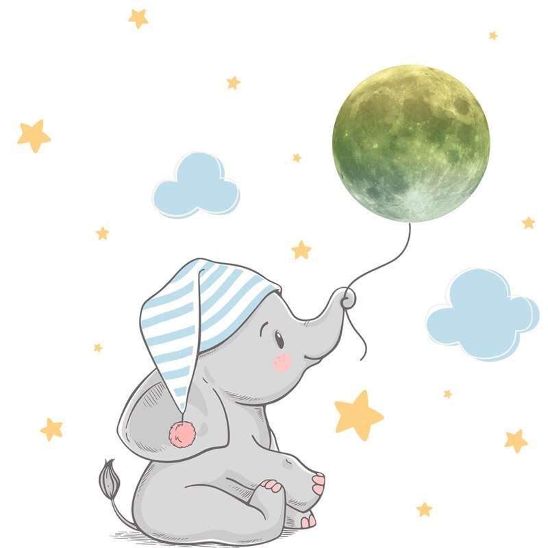 Glow in The Dark Moon Cloud WalL Stickers Luminous... – Vicedeal