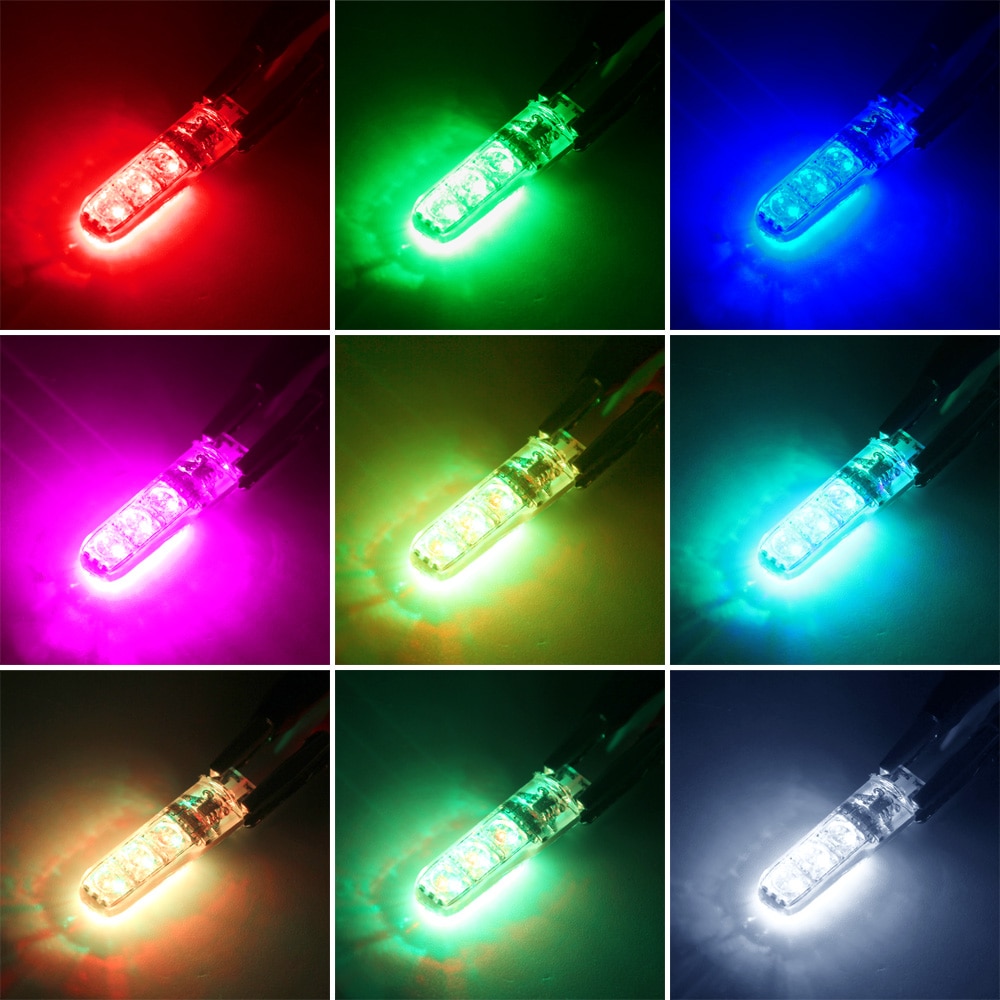 2 Stuks Strobe Rgb Led T10 W5W 194 168 Auto Signaa... – Grandado