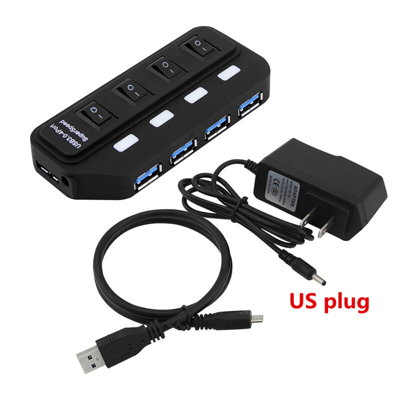 HUB USB 3,0 de 4 puertos portátil usb hub adaptado... – Grandado