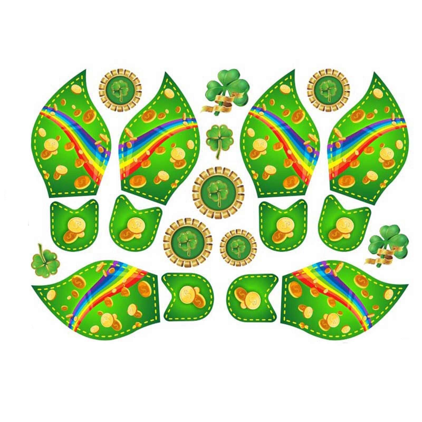 Set of St. Patrick's Day Wall Stickers Window Stic... – Grandado