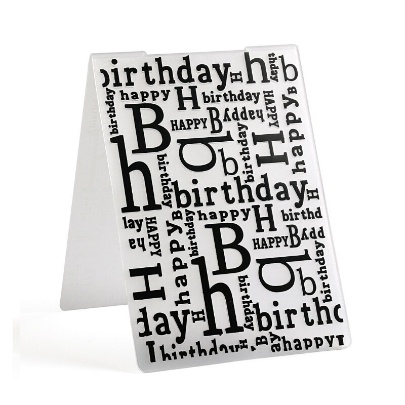1PC Plastic Template Happy Birthday Embossing Fold... – Vicedeal