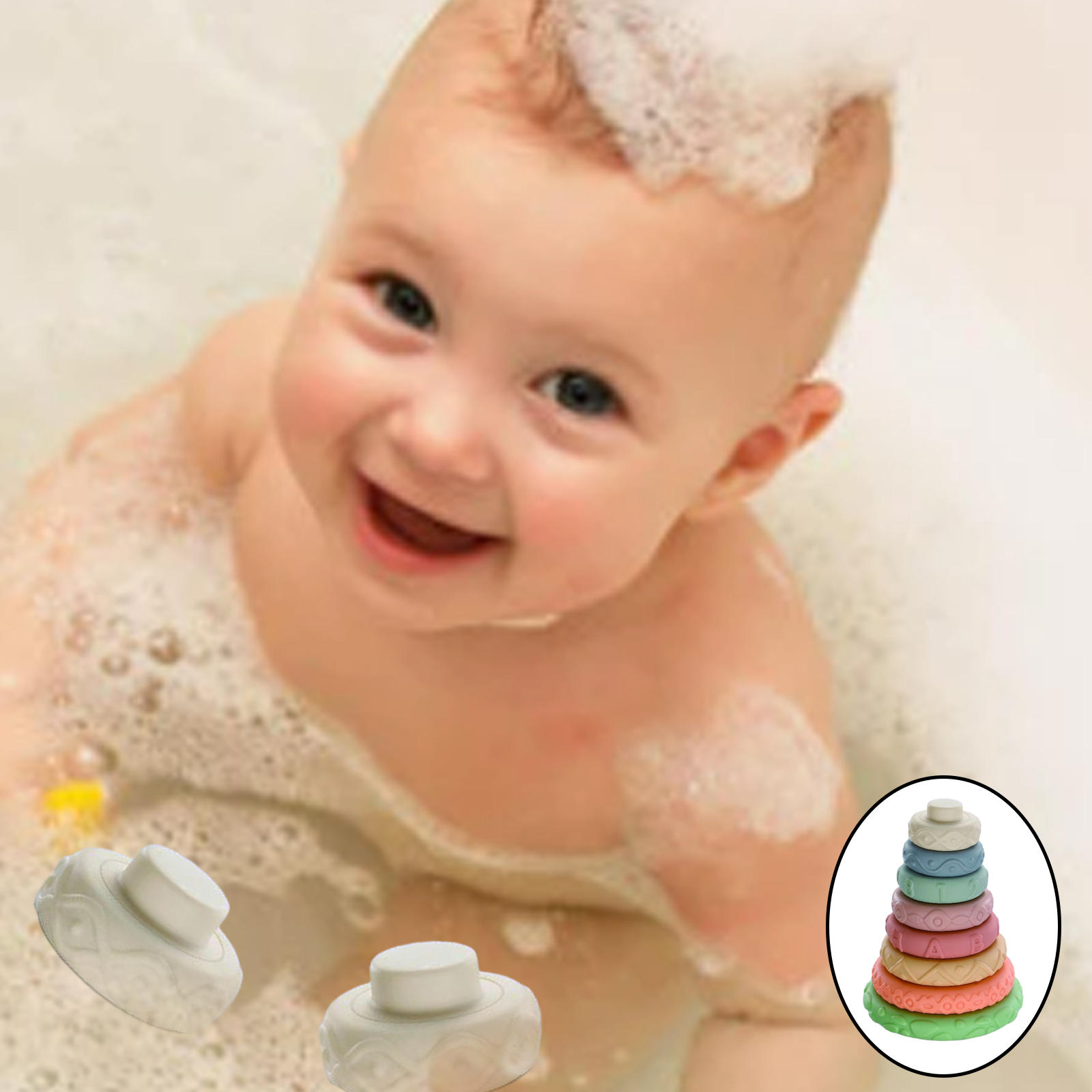 Baby Nesting Circle Toy Stack Rings Toy Stacker Se... – Vicedeal