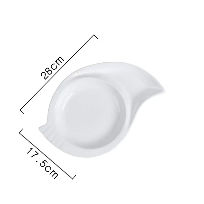 European Irregular Ceramic Steak Dinner Plate Porc... – Vicedeal