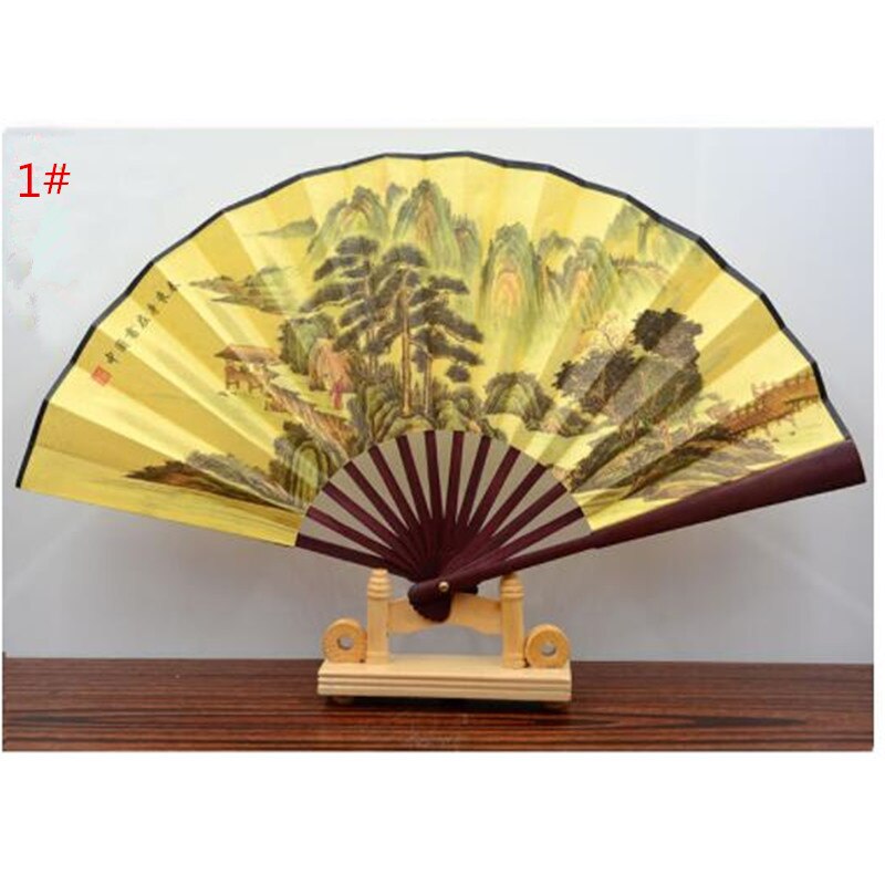 1pc Chinese Style Fan Print Bamboo Ribs Folding Fa... – Grandado