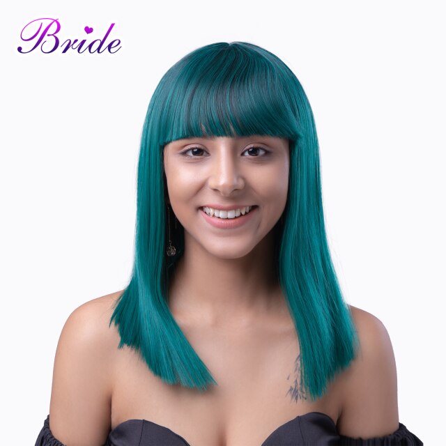 BRIDE HAIR Cosplay Straight Wig For Women 16inches... – Grandado