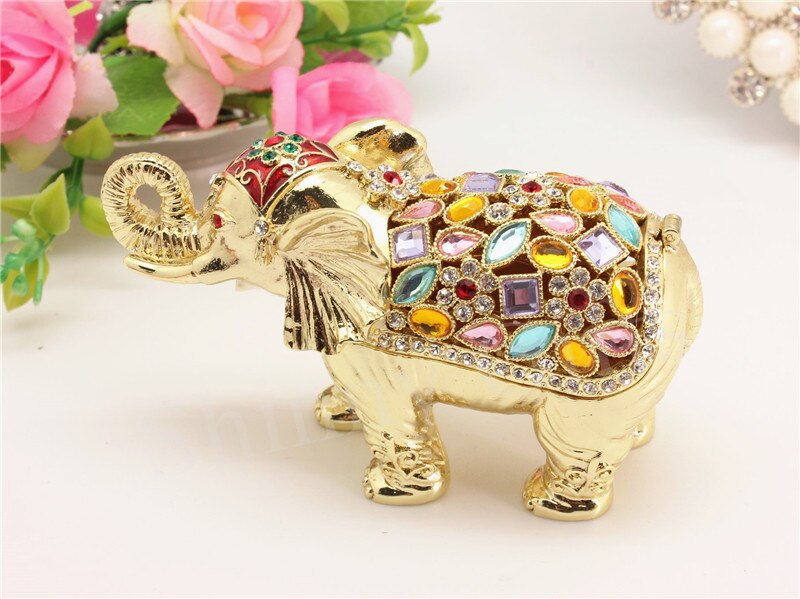 Neue Stil Thailand Elefanten Schmuckstück Box Meta... – Vicedeal