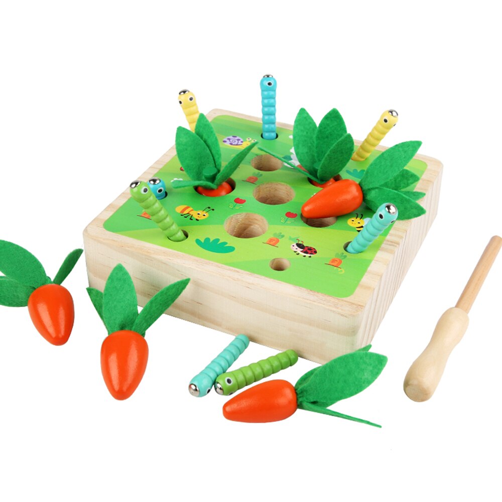 Radish Bug Game Wooden Magnetic Carrot Harvest and... – Grandado
