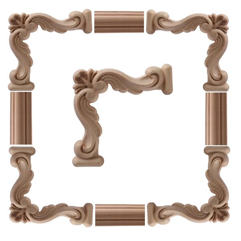 Wood Applique Wood Carving Lines Wood Craft Onlay ... – Grandado